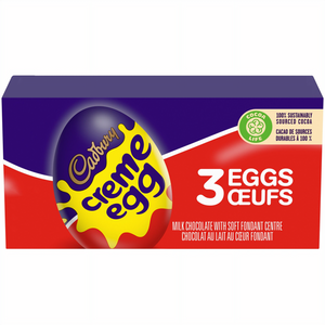 Cadbury Crème Egg Box of 3 - Delicious Chocolate & Cream | Caffeine Cam