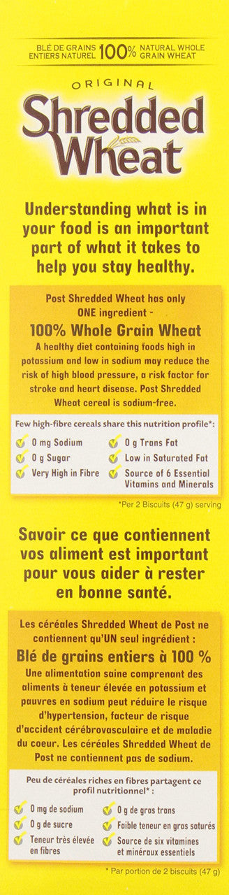 Post Shredded Wheat, Big Biscuit, 425g/15 oz