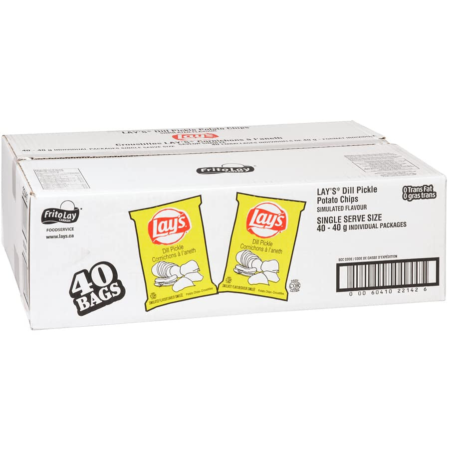 Lays Dill Pickle Potato Chips, 40 x 40g/1.4 oz