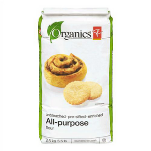 PC Organics Unbleached All-Purpose Flour 2.5kg/5.5 lbs. {Imported from