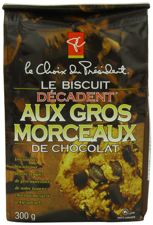 President's Choice the Decadent Chocolate Cookie, Chunk, 300g/10.6 oz