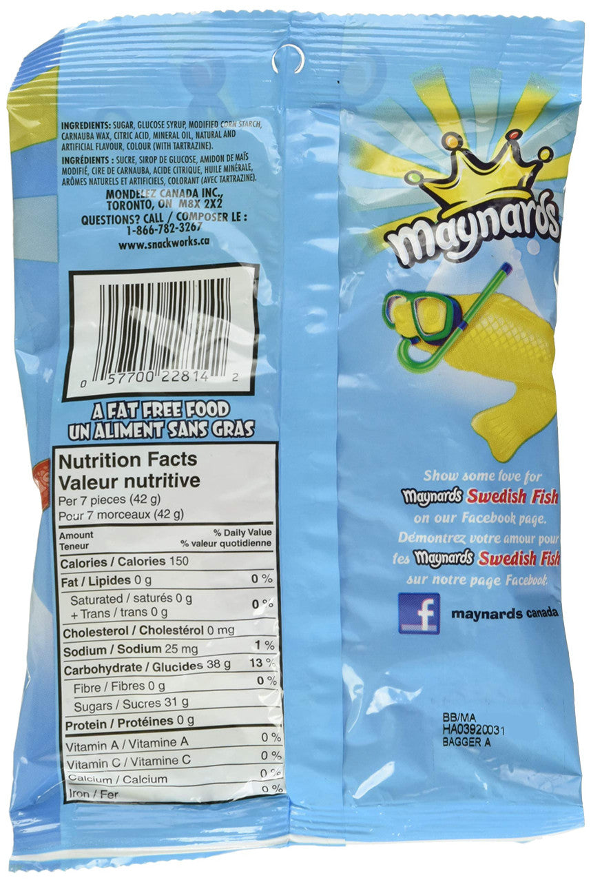 Maynards Swedish Fish Gummy Candy, 185g/6.5oz., 9pk, {Imported from Ca