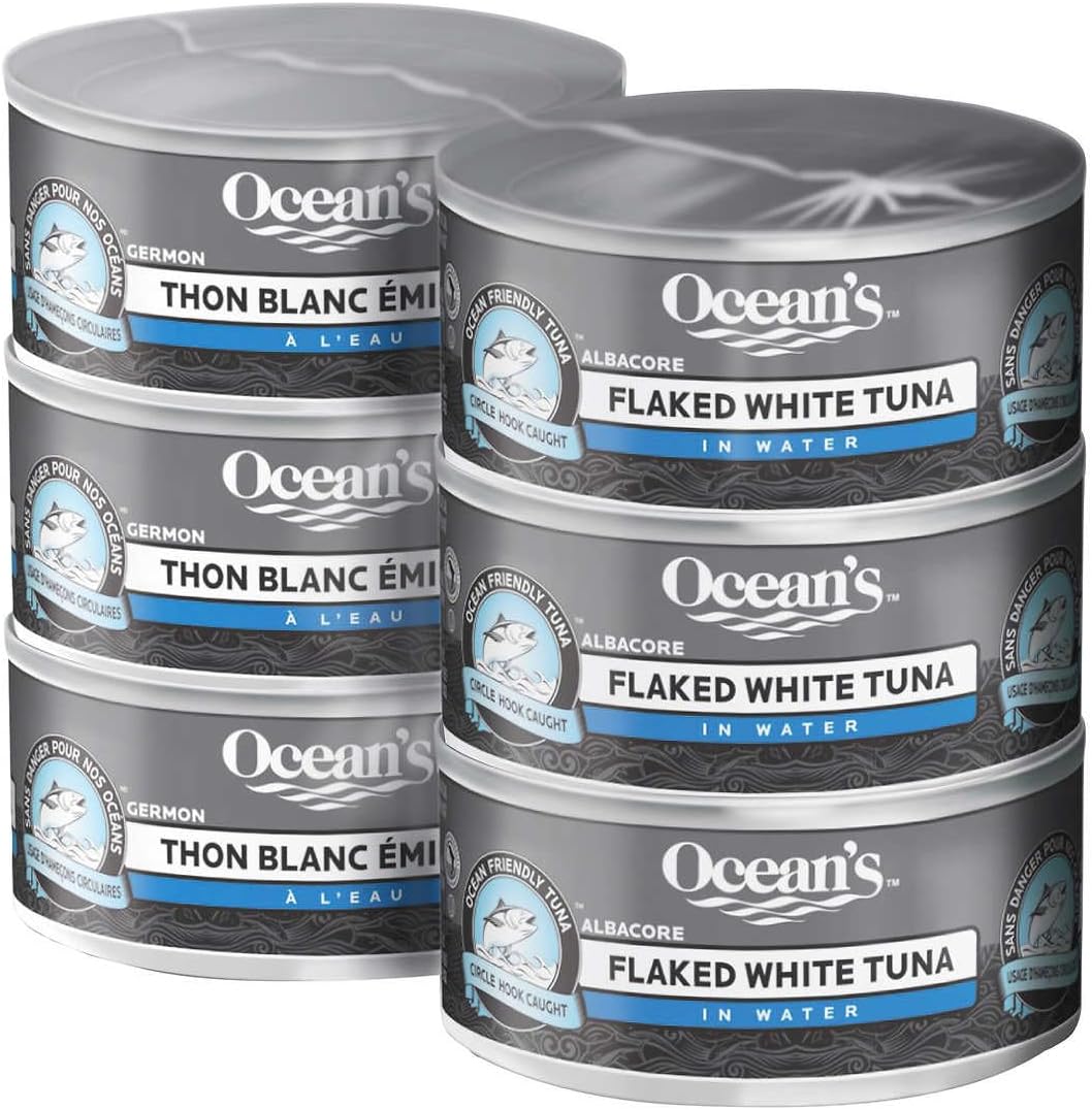 Ocean's Flaked White Tuna in Water Multipack, 6-Count, 1.38kg/48.7 oz.