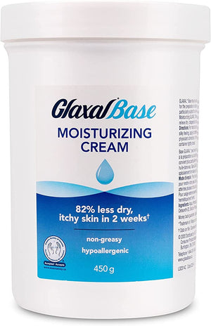 Glaxal Base Moisturizing Cream, 450g/15.75 oz. and 50g/1.75 oz. Bottle