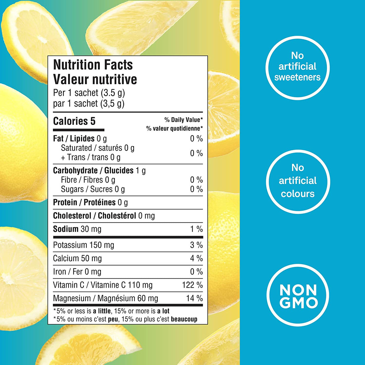 Organika Electorlytes Classic Lemonade Drink Mix Sachets, 30 pieces ...