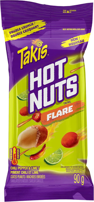 Takis Hot Nuts Flare, Double Crunch Peanuts, (12x90g),1.08kg/38.1 oz ...