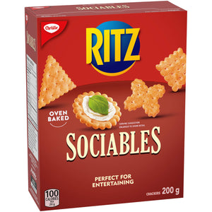 Christie Ritz Sociables Crackers – 200g Box | Crunchy & Buttery Snack