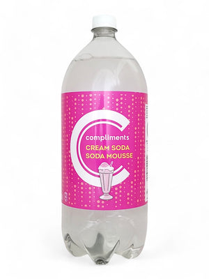 Compliments Soft Drink Clear Cream Soda, 2 Litre/67 fl. oz. Bottle