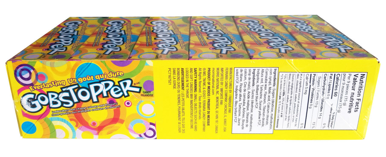 Everlasting Gobstopper Jawbreaker Candy, 24 x 50g/1.75 oz