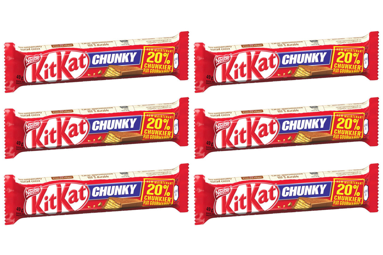 Kit Kat Chunky Original - (48g x 6 Bars) {Imported from Canada}