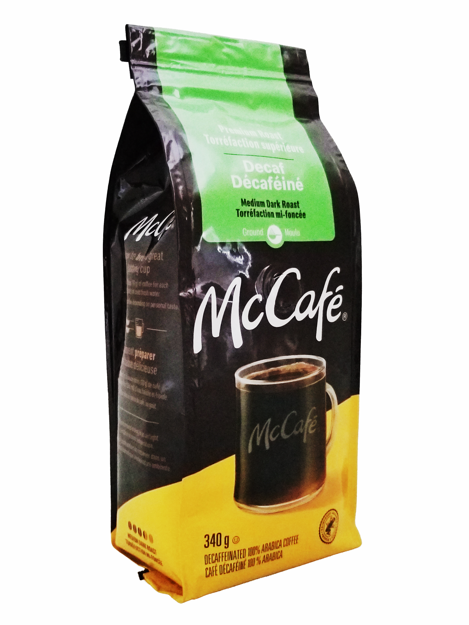 McCafe Medium Dark Roast Decaf Ground Coffee 340g | Premium Decaf