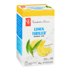 President's Choice Lemon Thriller Herbal Tea, 20ct, 40g/1.4 oz. Box