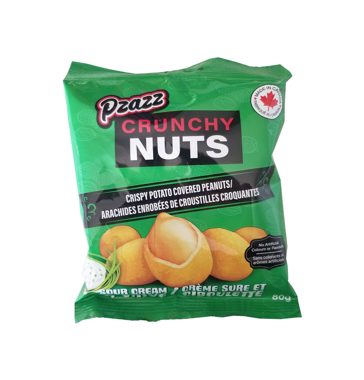 Pzazz Crunchy Nuts, Crispy Potato Covered Peanuts,Sour Cream & Chive F