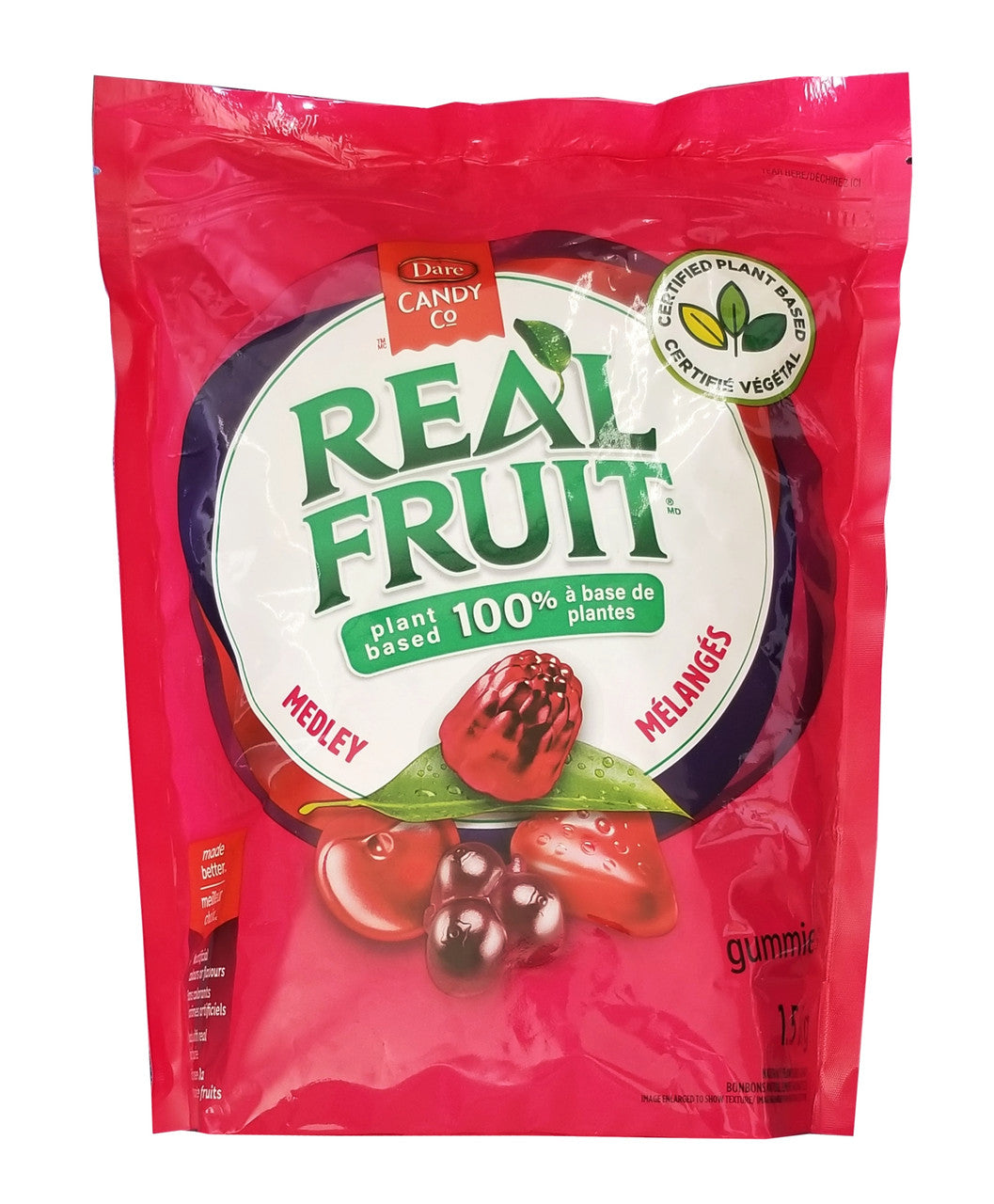 Dare RealFruit Gummies, Medley Flavor, 1.5kg/3.3 lbs., Bag, {Imported