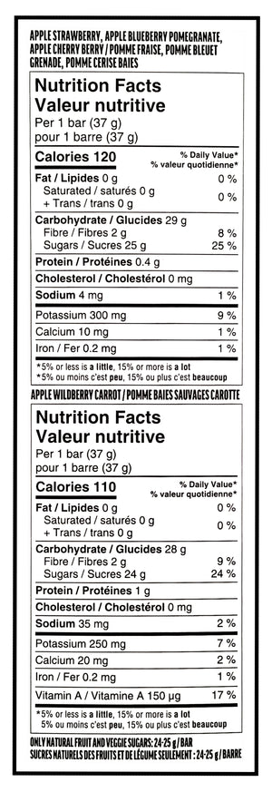 Sunrype Fruitsource 100% Fruit Bar, 30ct X 37g Bars, 4 Flavours