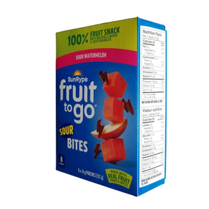 SunRype Fruit to Go Sour Bites, Sour Watermelon, 8 pouches x 14g, 112g