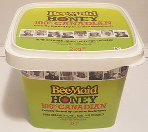 Bee Maid Creamed Honey, 2kg/4.4 Pounds, 100% Canadian, {Imported from ...
