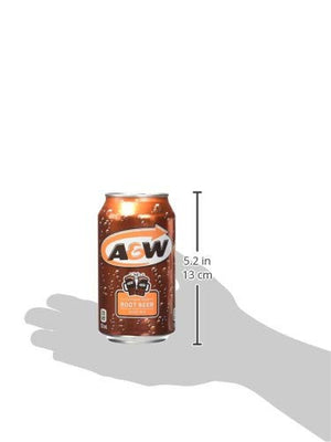 Lot of 12 A & W Root Beer Drink Cans 355ml 12 Fluid Ounces {Imported f