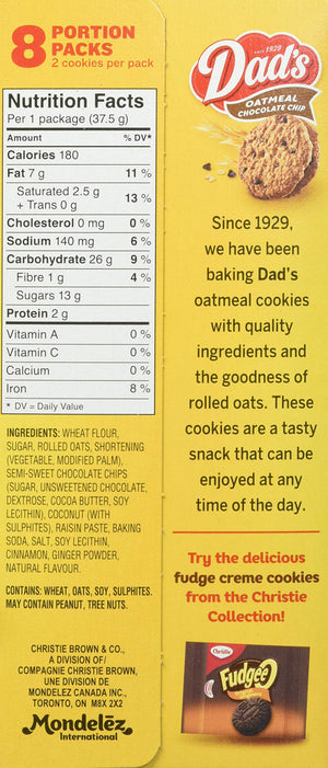 Christie Dad's Oatmeal Chocolate Chip Cookies 300g (10.6oz)